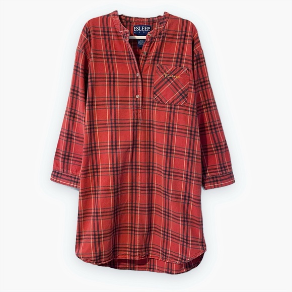 Vintage | Intimates & Sleepwear | Vintage 9s Esleep Dorm Plaid Cotton ...